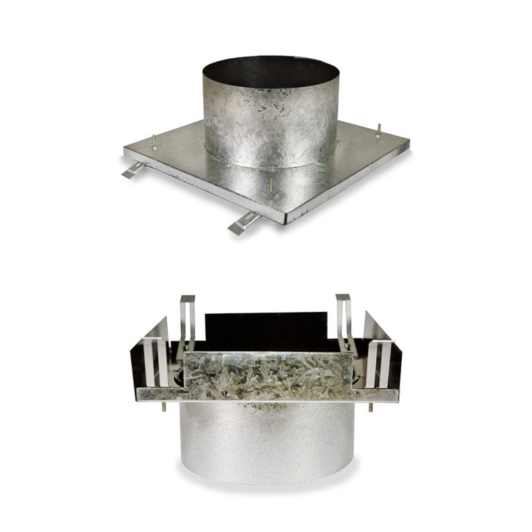 Square to Round Reducer with Fixing Clips (FCRN – ZCRN) - Airfoil